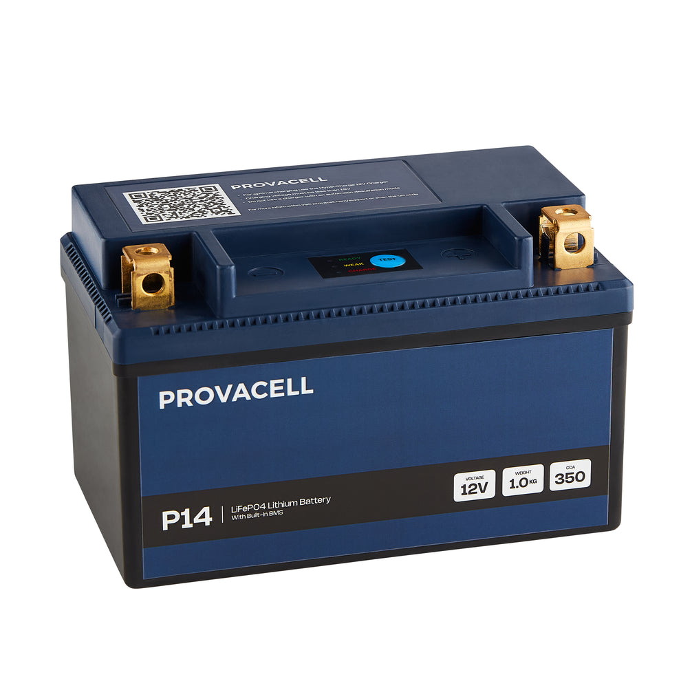 Provacell P14L Lithium Motorcycle Battery - Yuasa YTX24HL-BS Lithium ...